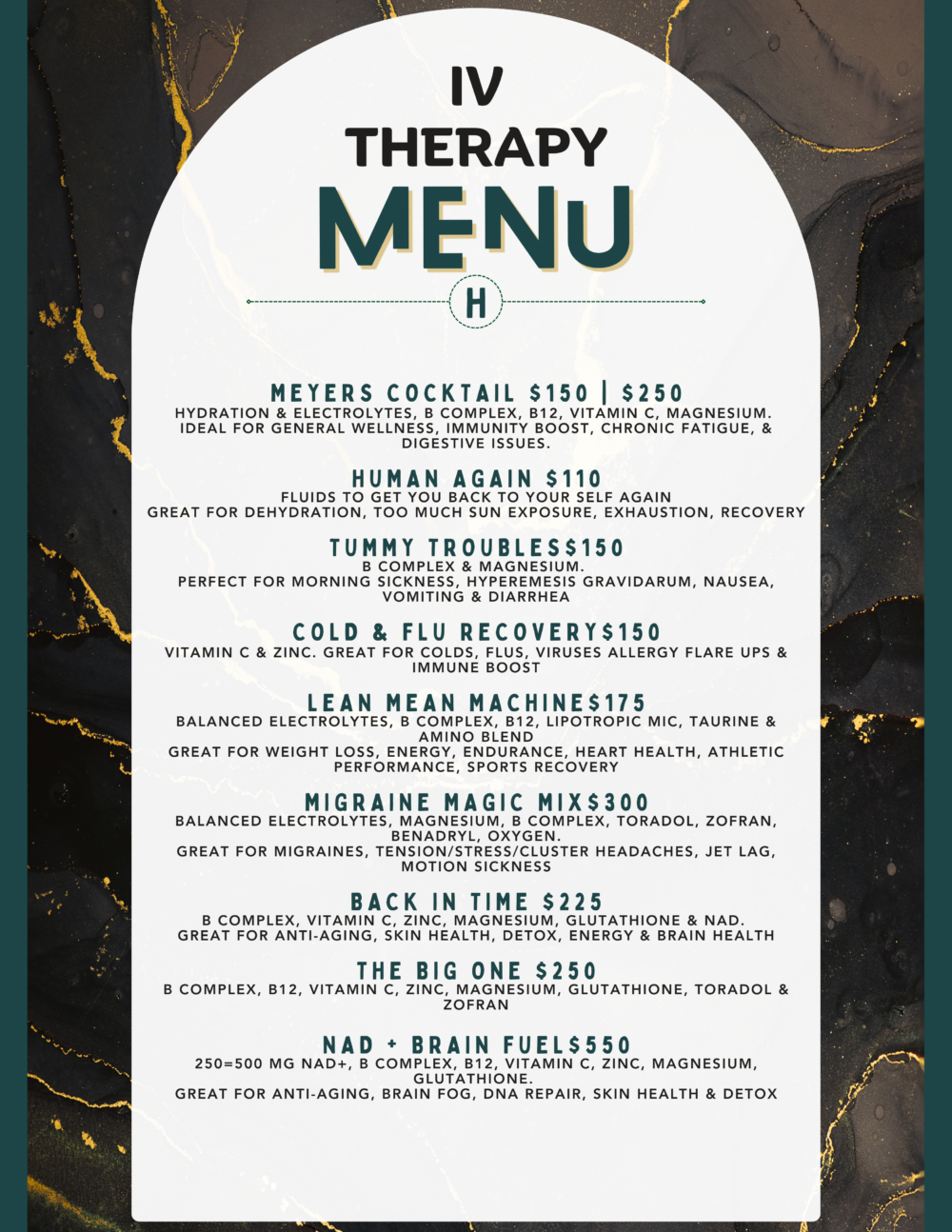IV Therapy Menu | Hayes Clinic & Spa – Weight Management & Med Spa